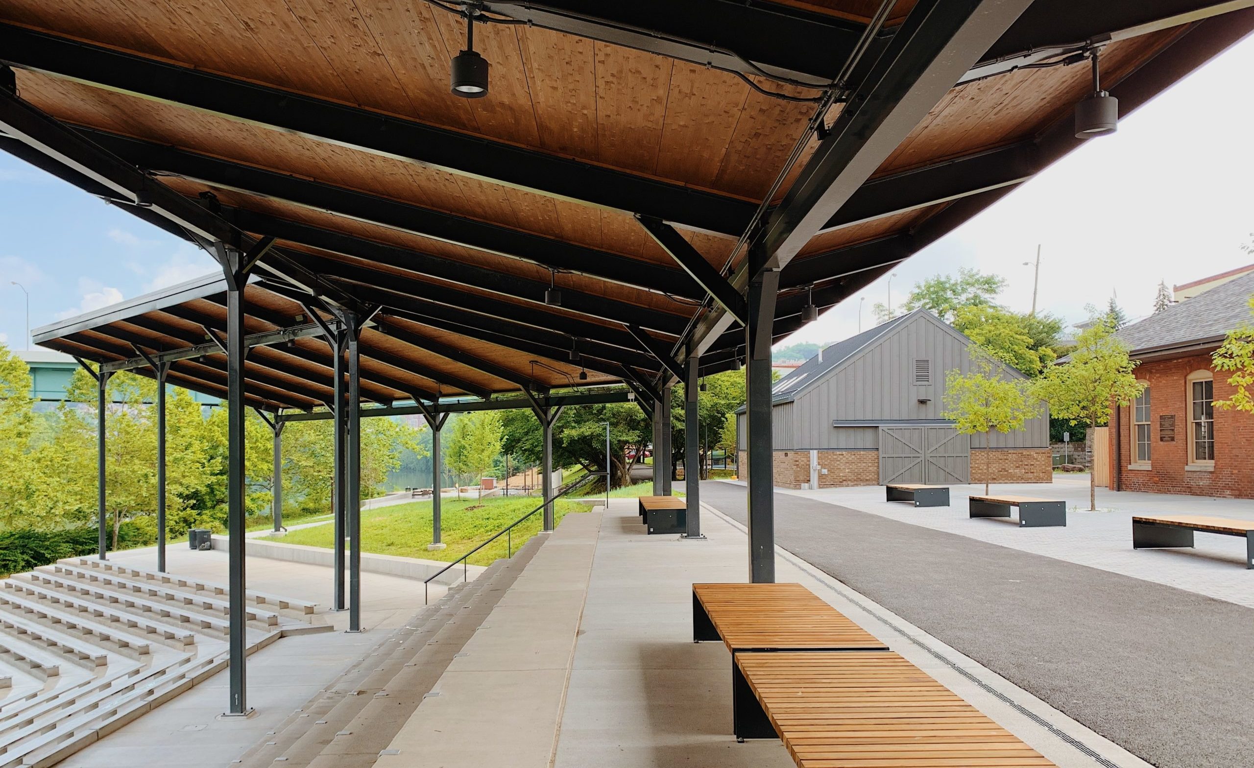 Hazel Ruby McQuain Riverfront Park amphitheater seating - Riverlife
